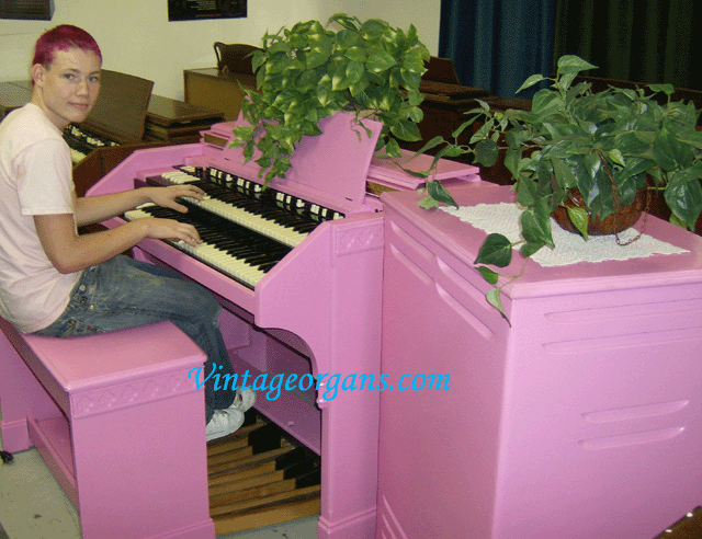Vintage Hammond Church Organs - Pretty as a Princess Pink '55 Hammond C3